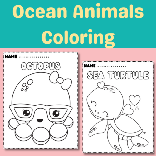 ocean Animals Coloring Book | Made By Teachers