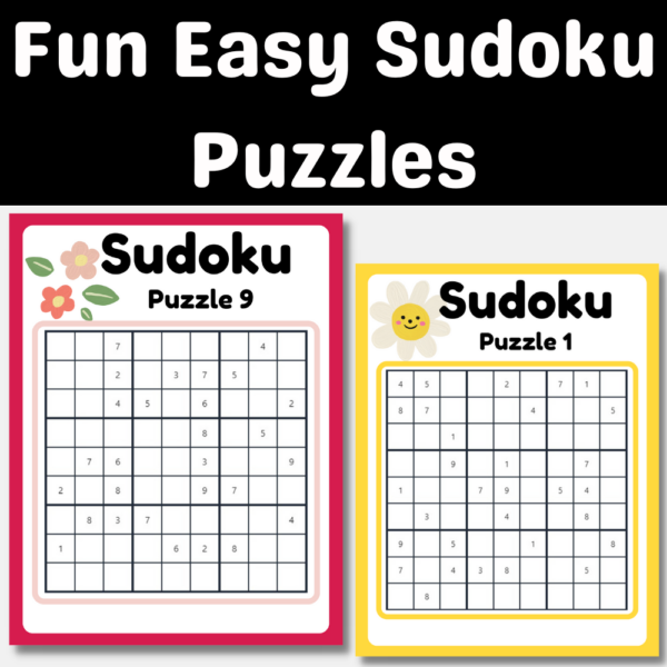 Fun Easy 10 Sudoku Puzzles with Answers | Made By Teachers