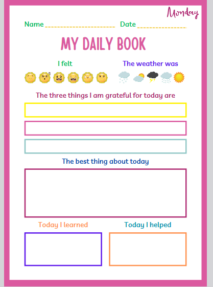 Daily Book for girl | Made By Teachers