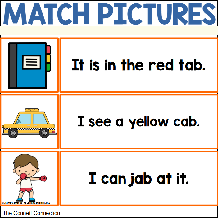 AB Word Family Sentence Matching | Made By Teachers