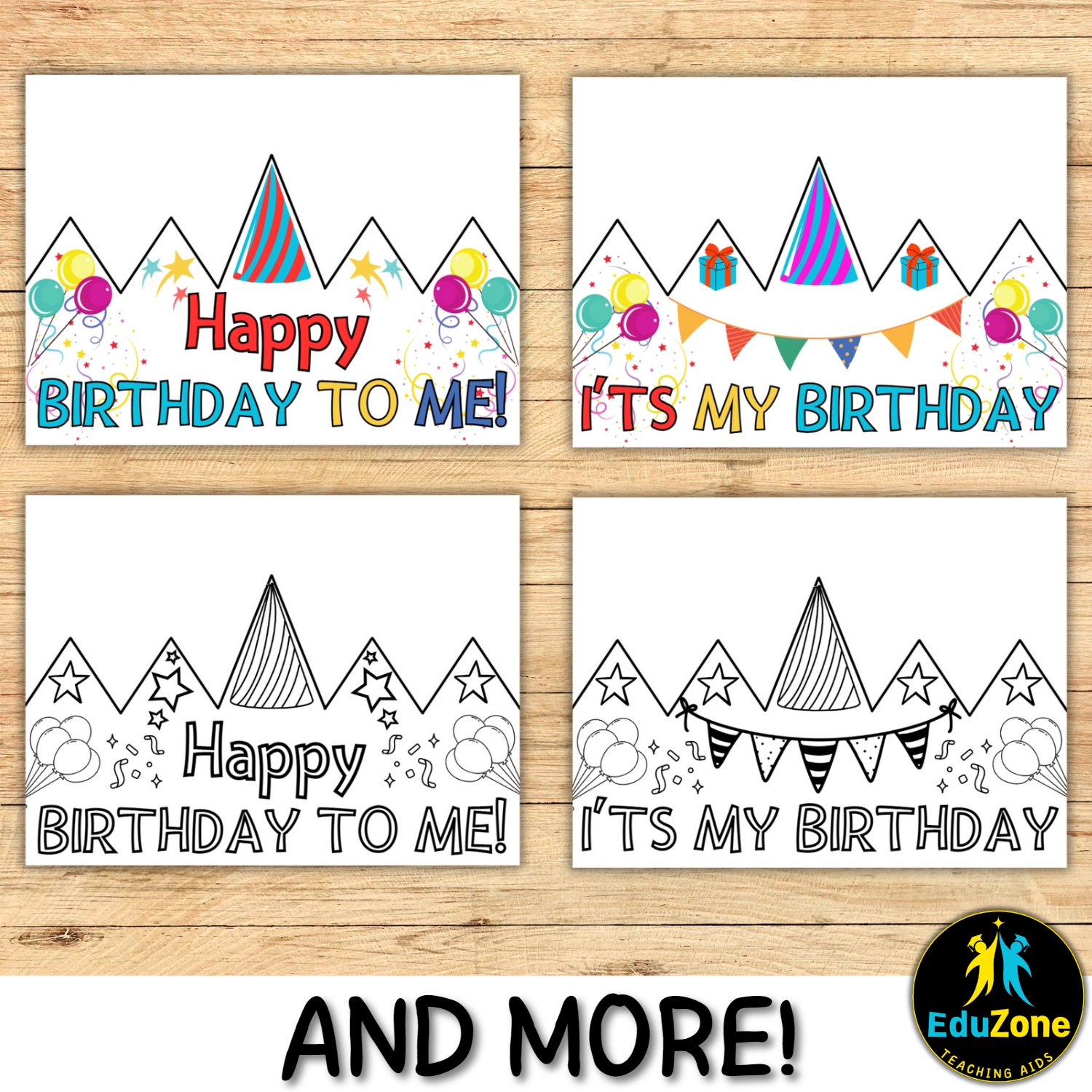 Make Your Party Pop with Editable Birthday Crowns and Colorful Party ...