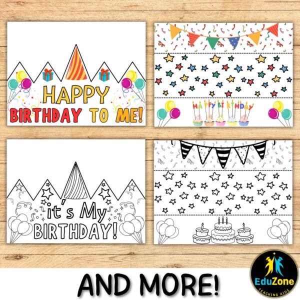 Make Your Party Pop with Editable Birthday Crowns and Colorful Party ...