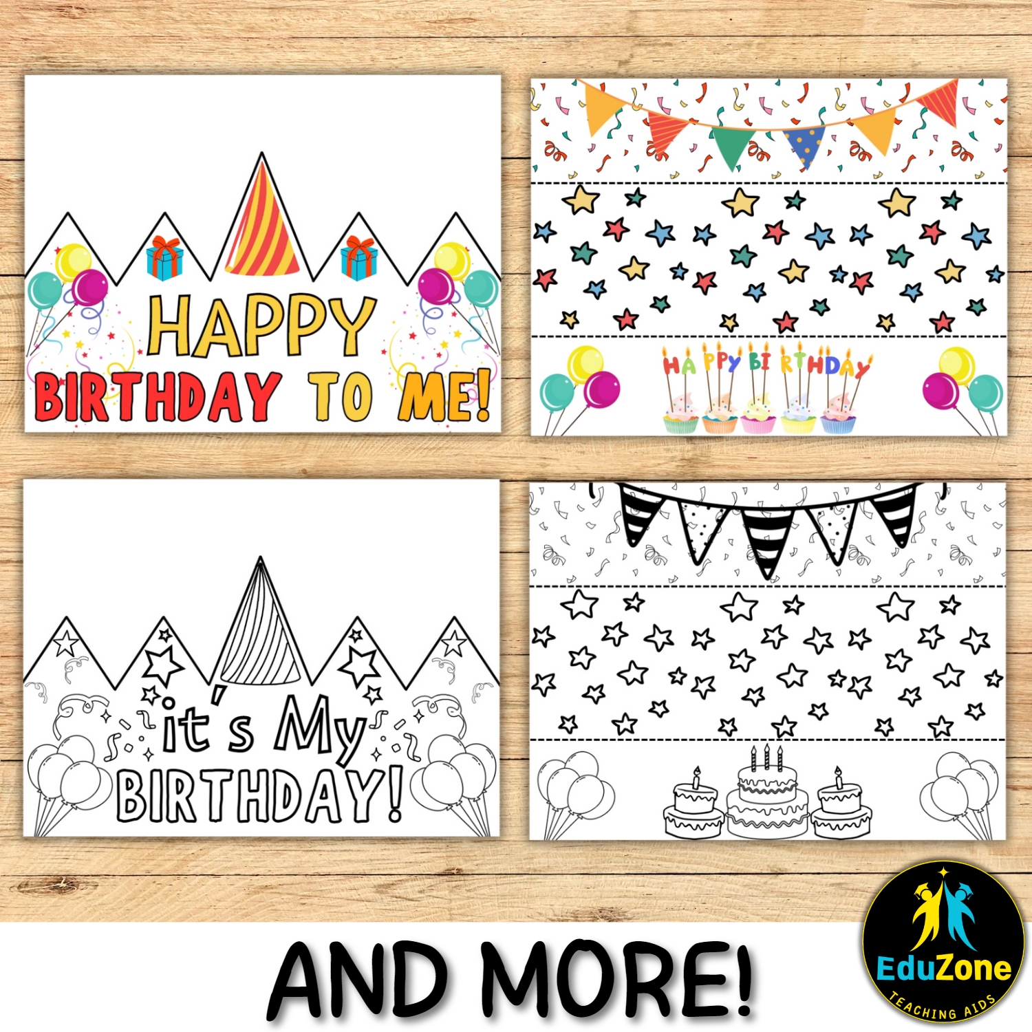 Make Your Party Pop with Editable Birthday Crowns and Colorful Party ...