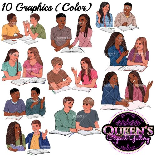 Working Together Clipart, Teams Clipart, Teenagers Clipart, Teen ...