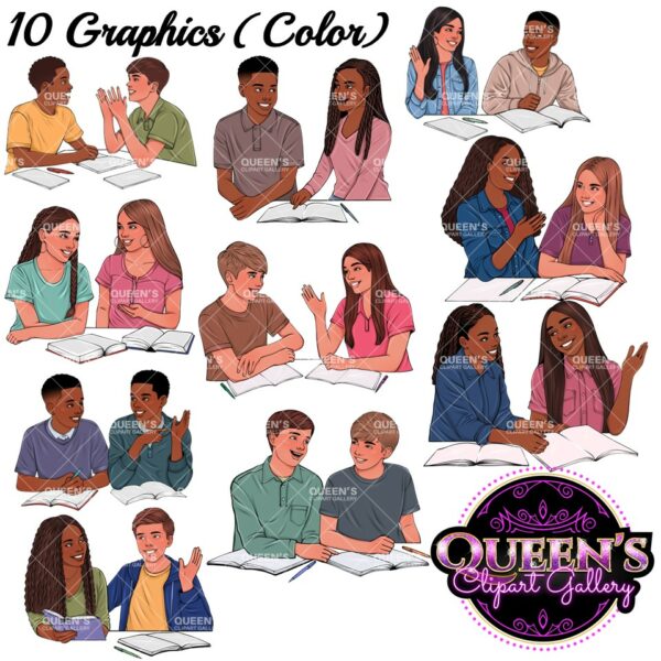 Working Together Clipart, Teams Clipart, Teenagers Clipart, Teen ...
