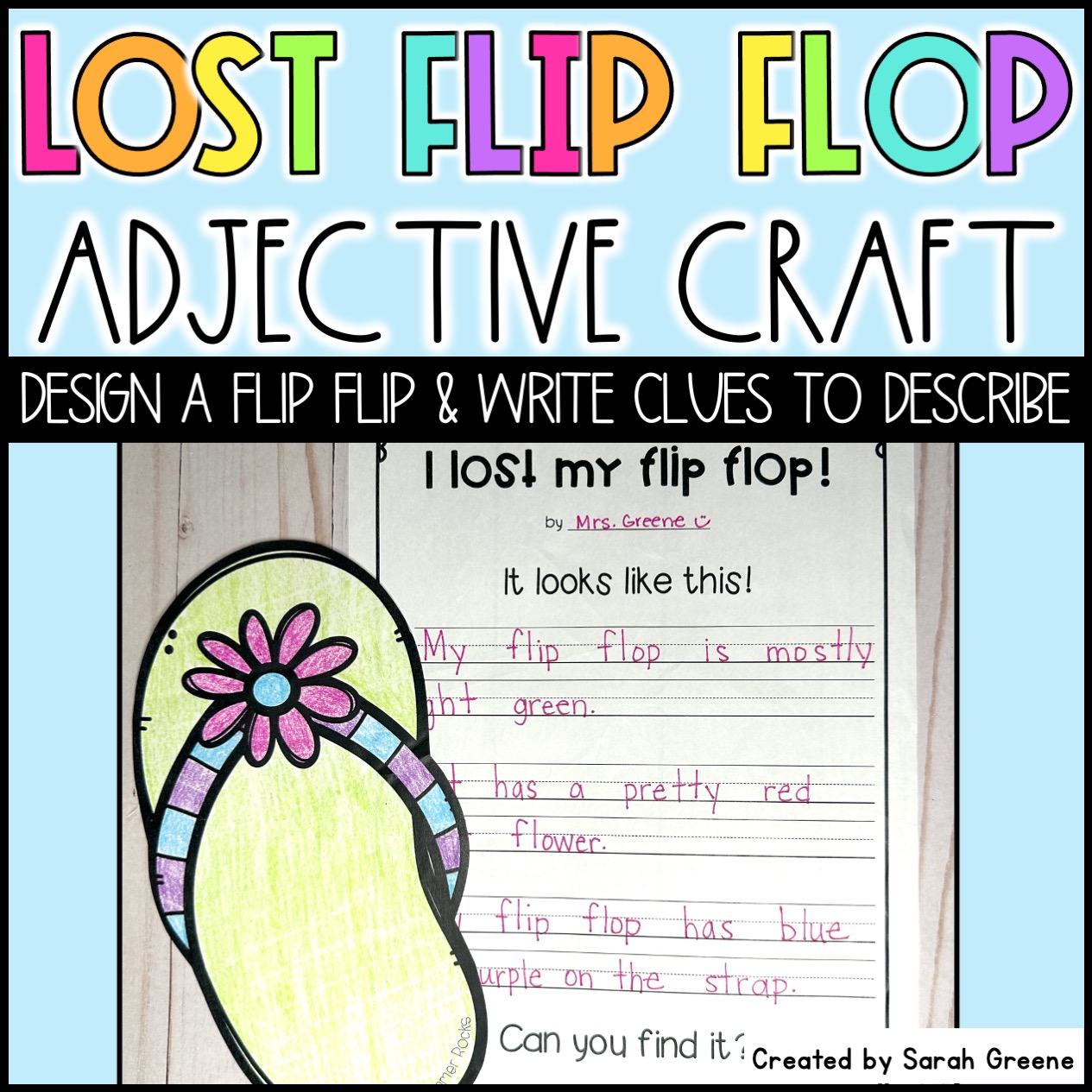 Summer Adjective Craft Writing Made By Teachers Summer Adjective Craft Writing Made By Teachers