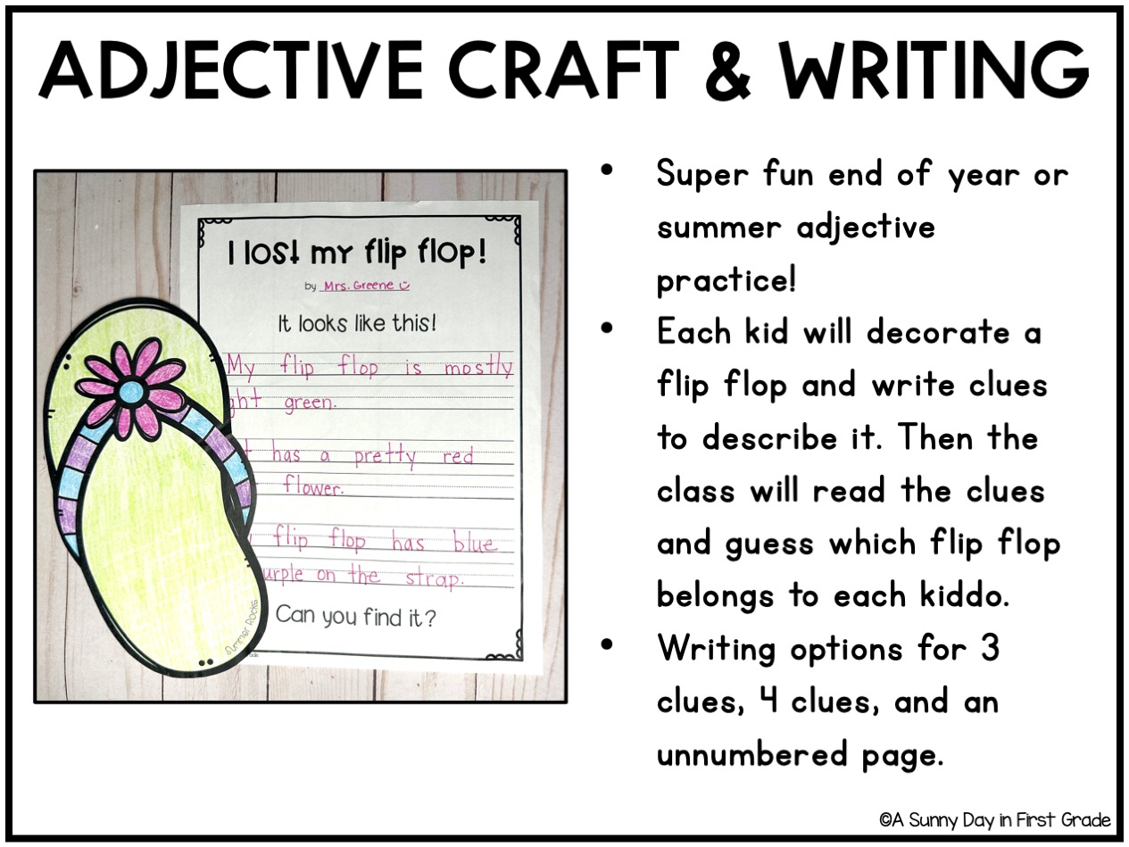 Summer Adjective Craft & Writing | Made By Teachers