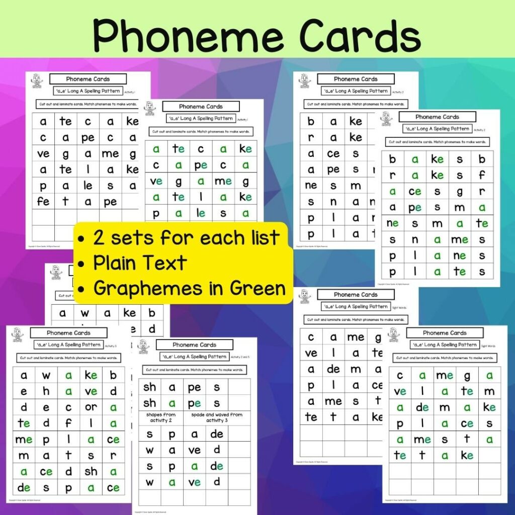 Long A Phonics Activities - Spelling Letter Pattern 'a-e' - Worksheets ...