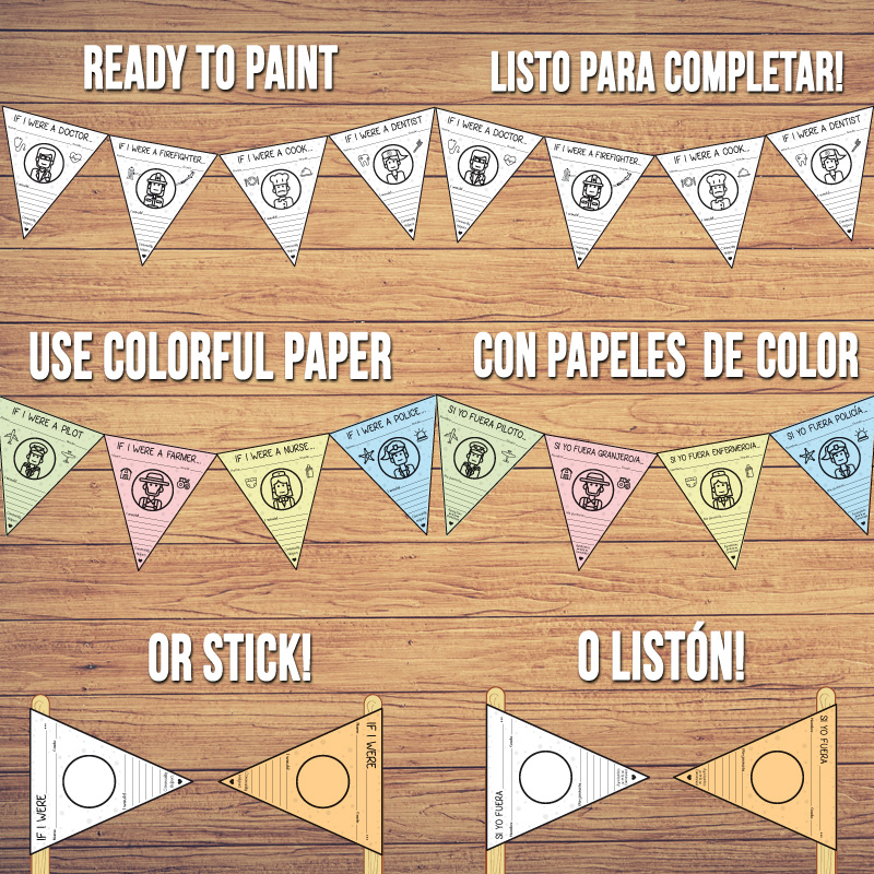 If I were ... Community Helpers Pennants / Banners and Cards BUNDLE ...