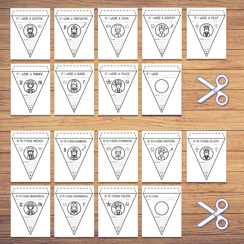 If I were ... Community Helpers Pennants / Banners and Cards BUNDLE ...