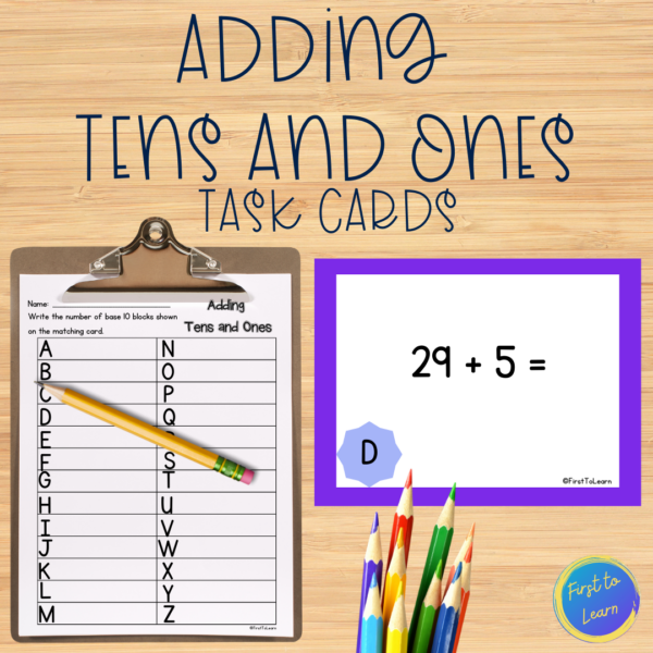 Adding Tens and Ones Task Cards | Made By Teachers
