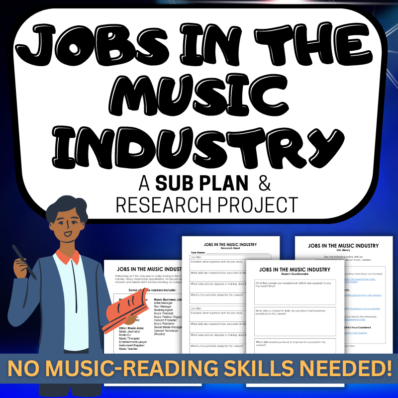 JOBS IN THE MUSIC INDUSTRY a Middle School General Music Sub Plan ...