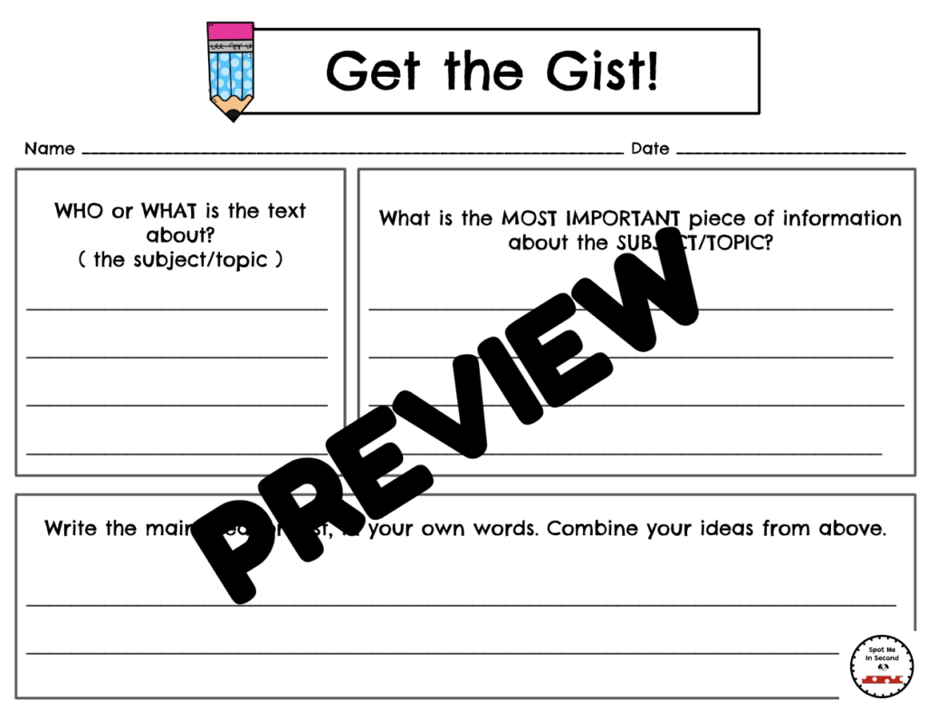 Get the Gist! Identify the Main Idea | Made By Teachers