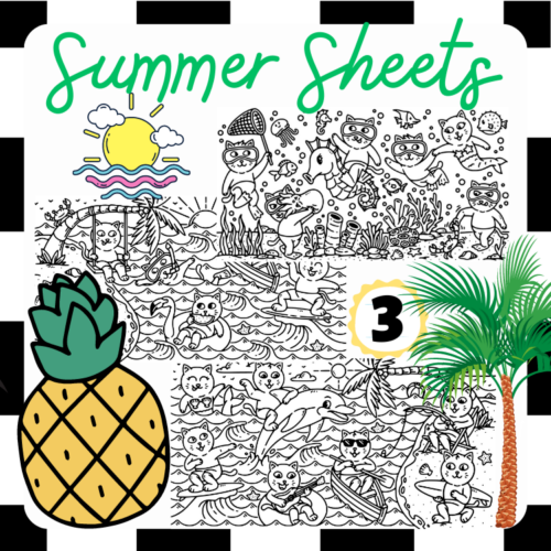 GOOD VIBES {Cat, Beach, Summer...} Coloring Pages-Summer Activity ...