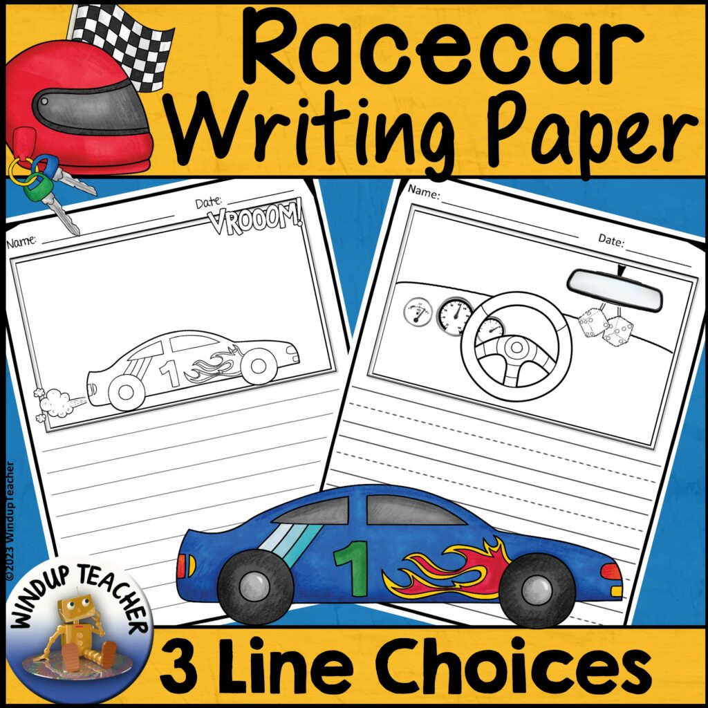 Racecar Writing Papers | Made By Teachers