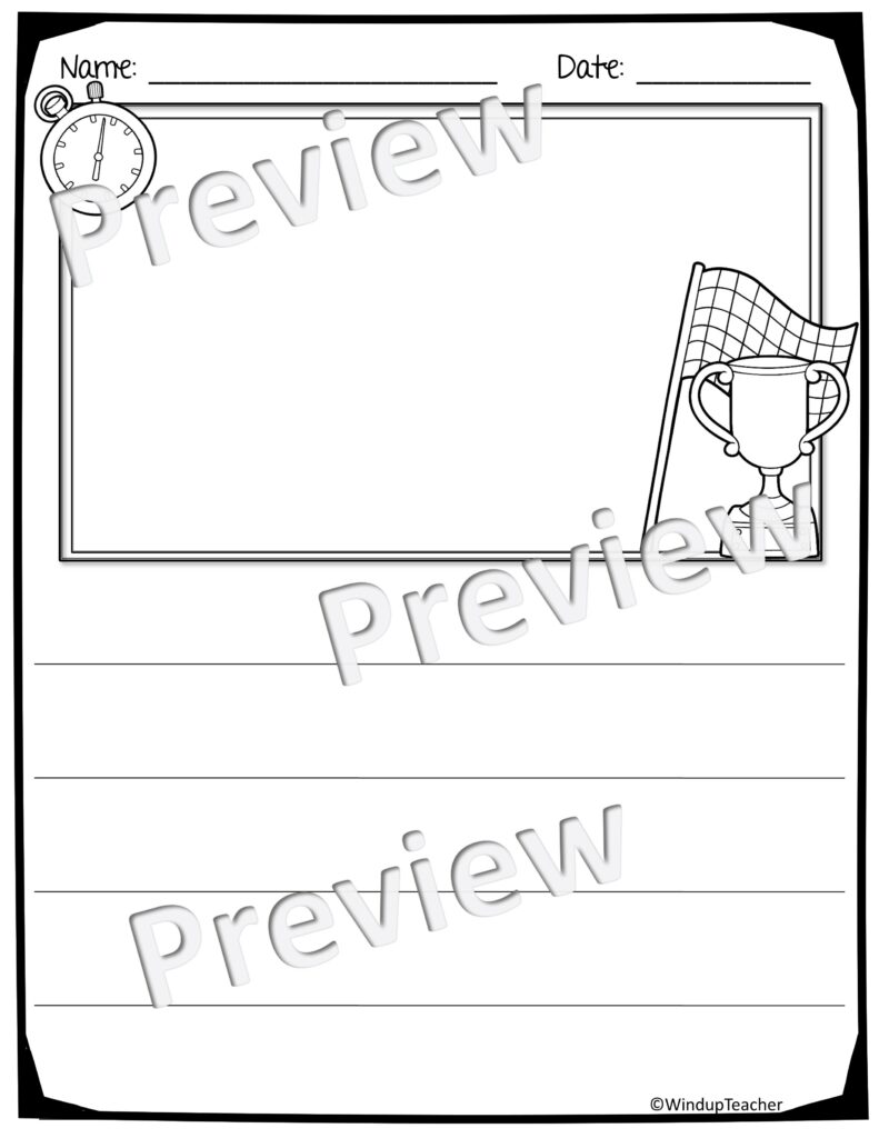 Racecar Writing Papers | Made By Teachers