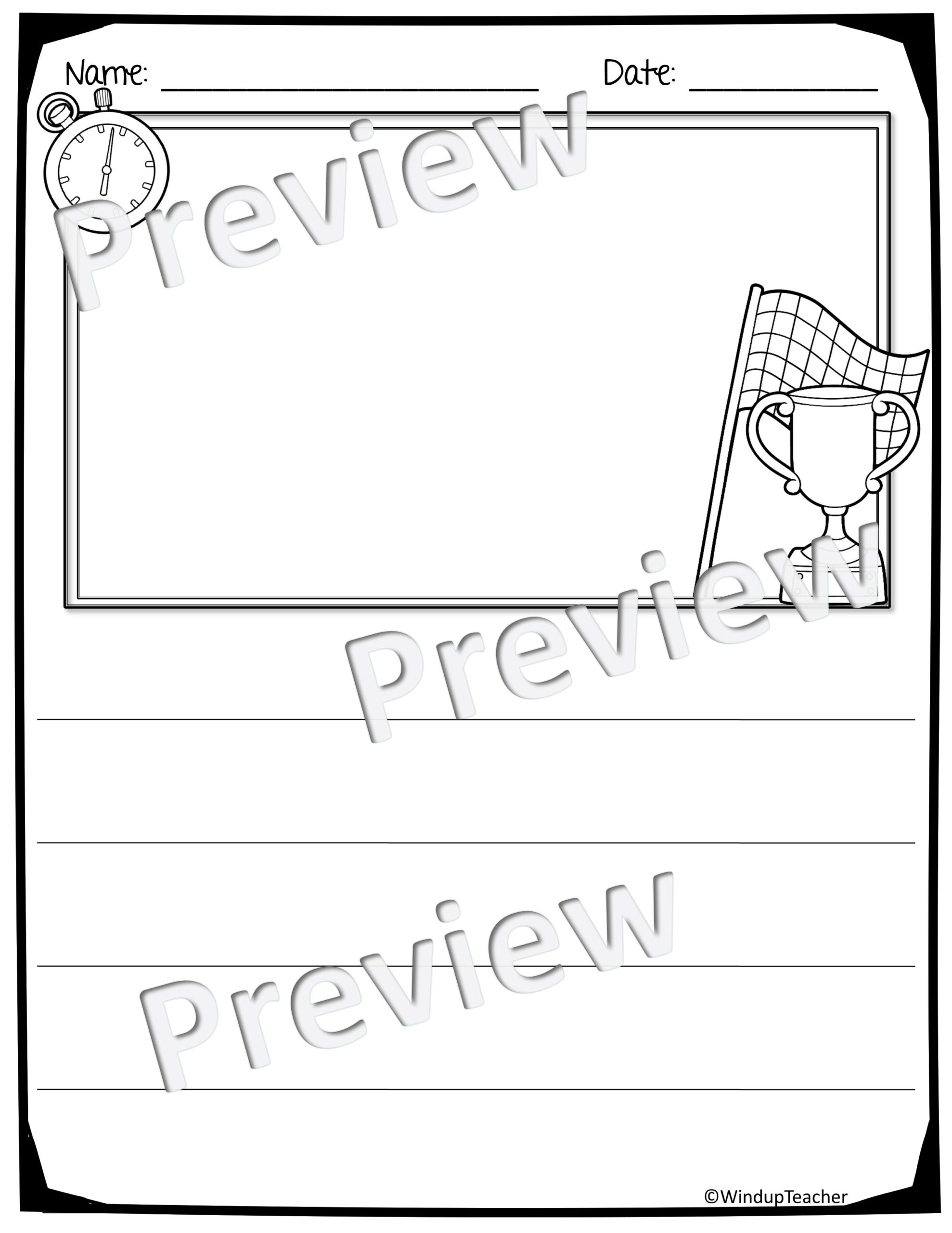 Racecar Writing Papers | Made By Teachers