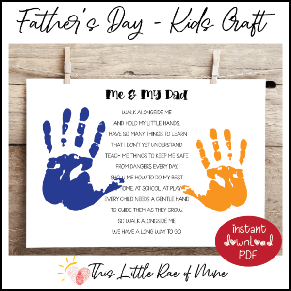 Me & My Dad - Happy Father's Day - poem – printable - keepsake ...