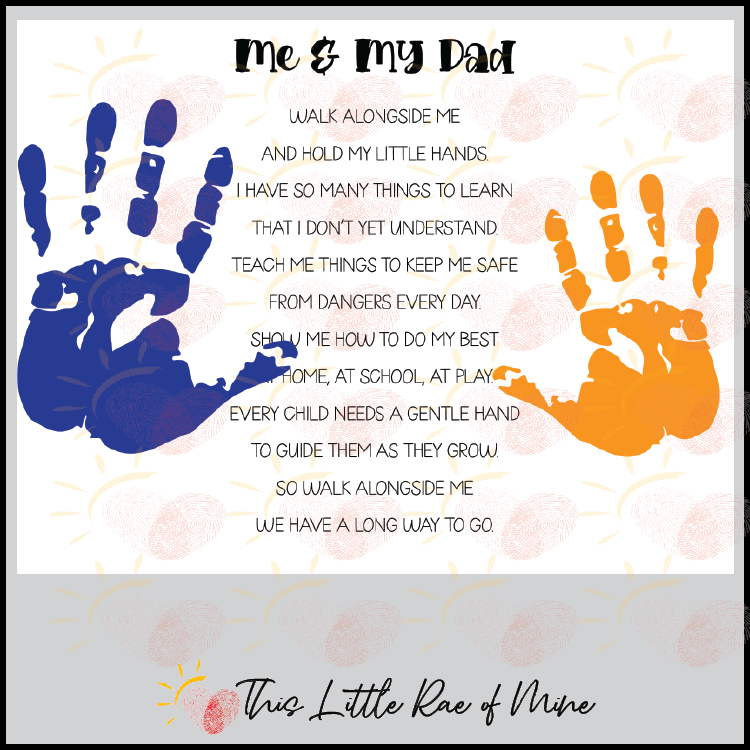 Me & My Dad - Happy Father's Day - poem – printable - keepsake ...