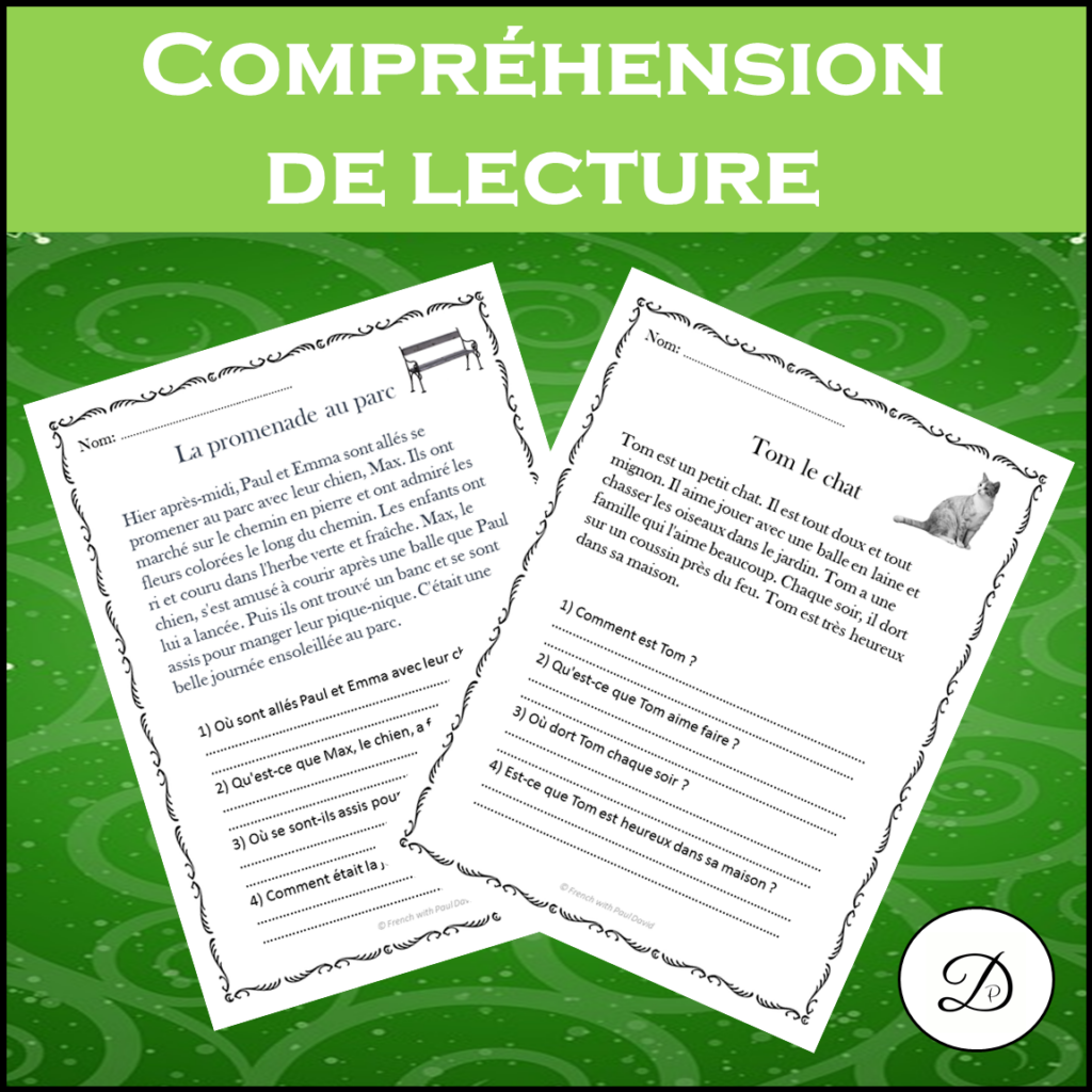 Compréhension de lecture - 2 textes - French Reading Comprehension ...