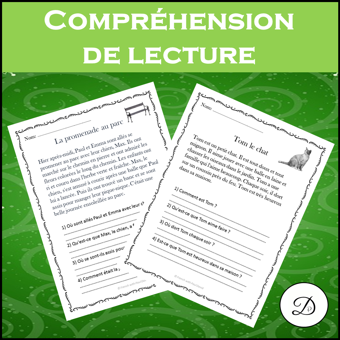 Compréhension de lecture - 2 textes - French Reading Comprehension ...