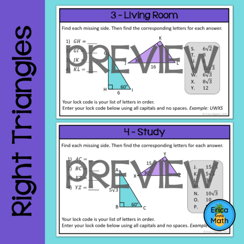Right Triangles & Trigonometry Escape Room Activity | Made By Teachers