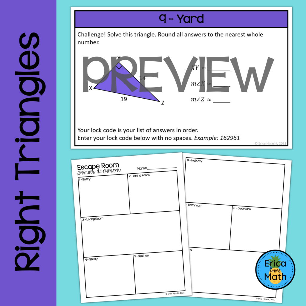 Right Triangles & Trigonometry Escape Room Activity | Made By Teachers