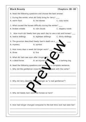 Anna Sewell "Black Beauty" worksheets | Made By Teachers