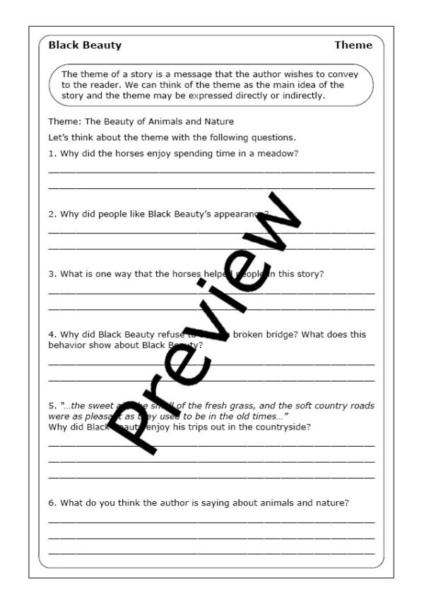 Anna Sewell "Black Beauty" worksheets | Made By Teachers