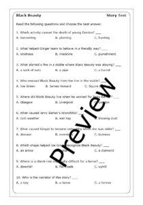 Anna Sewell "Black Beauty" worksheets | Made By Teachers