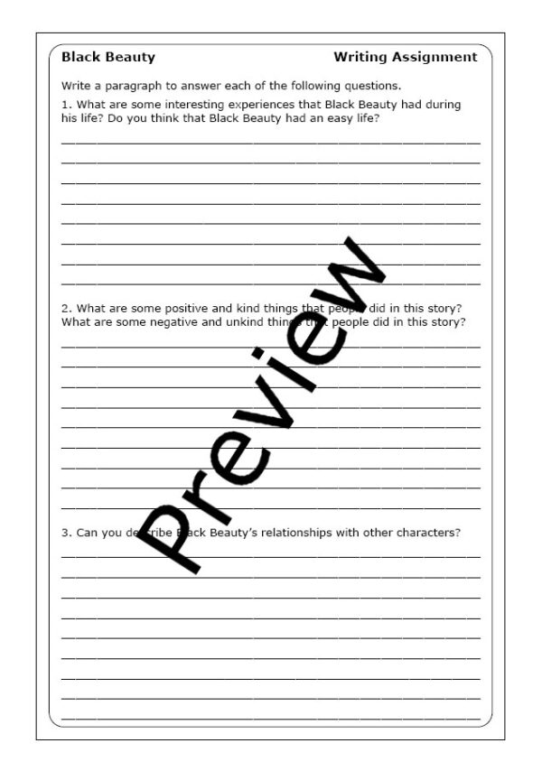 Anna Sewell "Black Beauty" worksheets | Made By Teachers