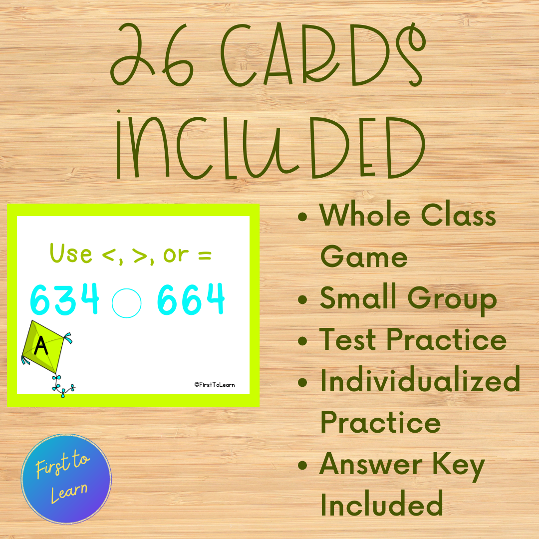 Comparing 3-Digit Numbers Task Cards | Made By Teachers