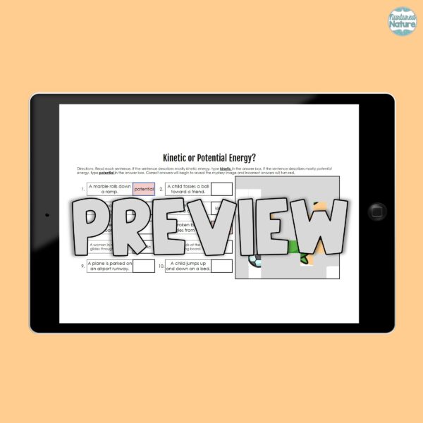 Kinetic or Potential Energy Digital Pixel Art Puzzle 2 Google Activity ...
