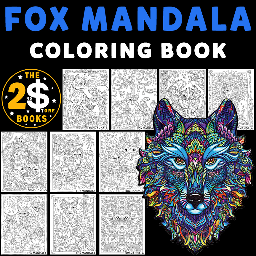 Fox Mandala Coloring Book - 20 Pages | Made By Teachers