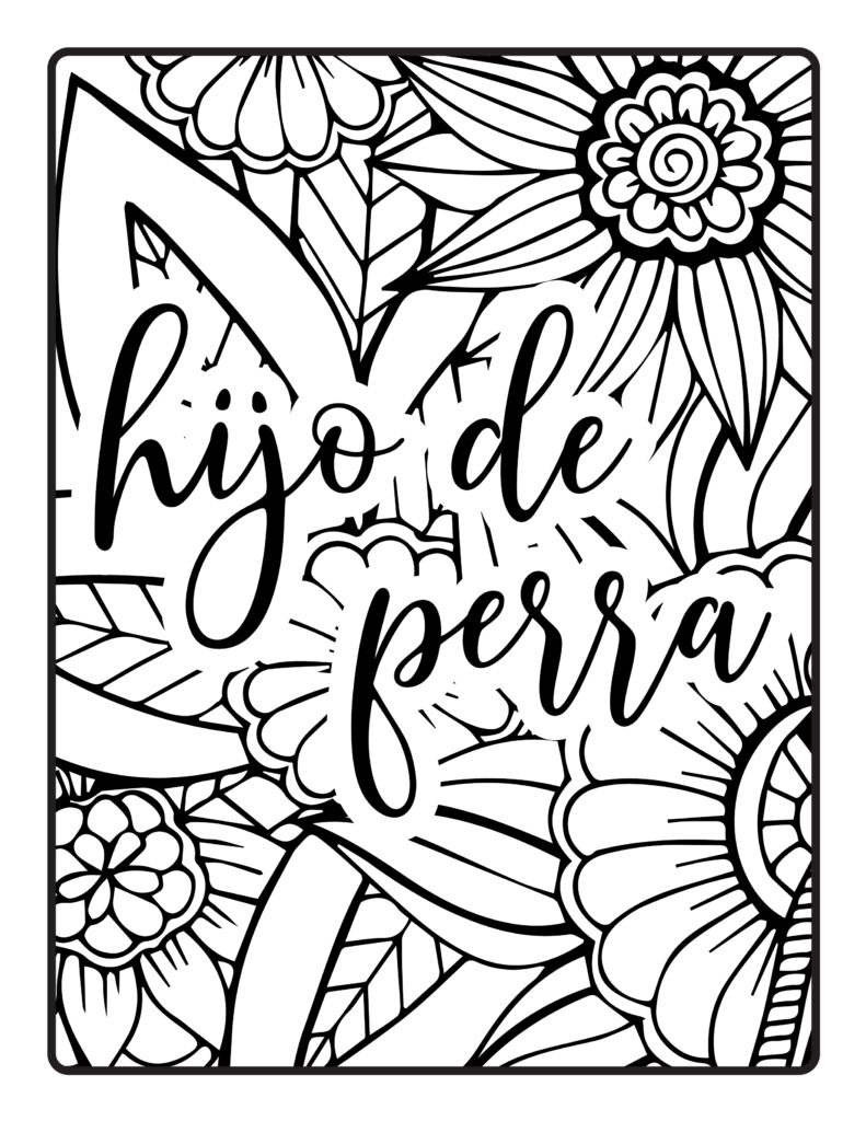 Color Your Way to Fluency: Spanish Swear Words Coloring Pages and ...