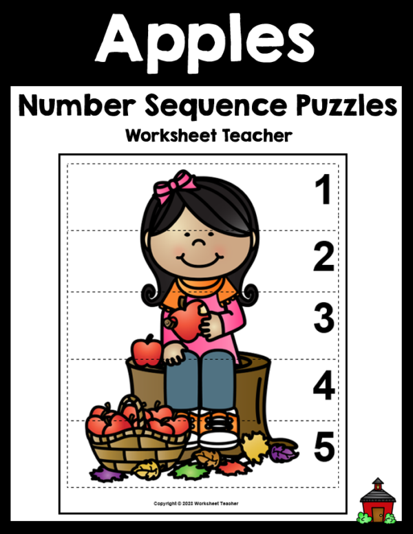Apples Number Sequence Picture Puzzles | Made By Teachers