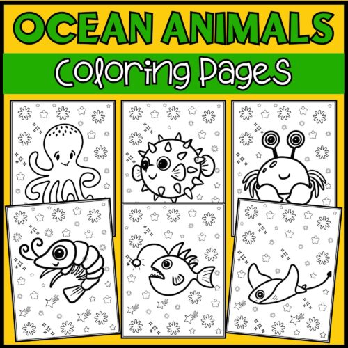 Ocean Animals Coloring Pages - A Fun and Educational Activity ...
