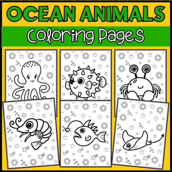 Ocean Animals Coloring Pages - A Fun and Educational Activity ...