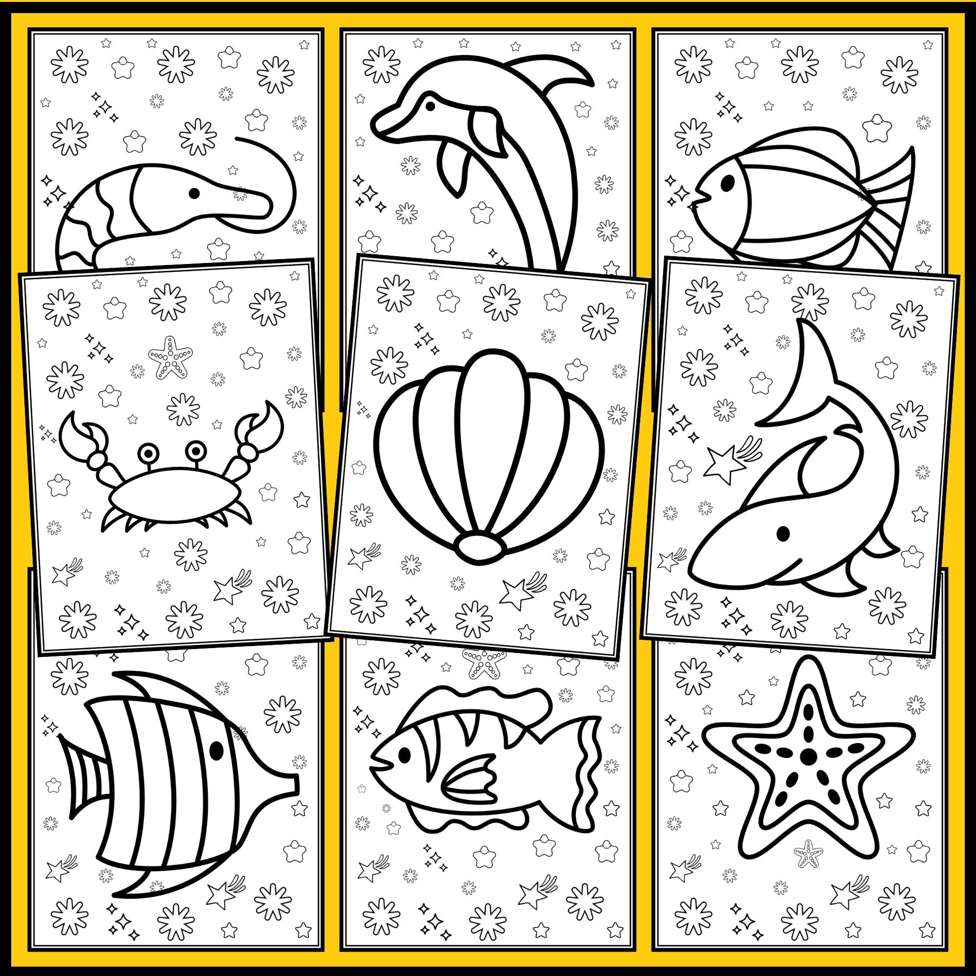 Ocean Animals Coloring Pages - A Fun and Educational Activity ...