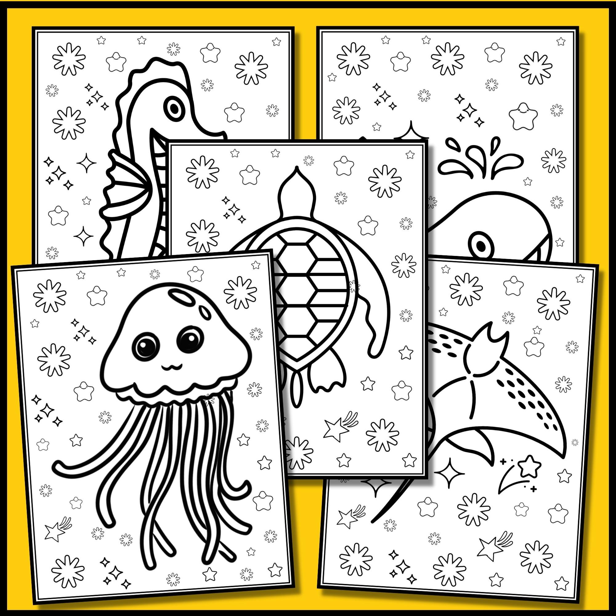 Ocean Animals Coloring Pages - A Fun and Educational Activity ...