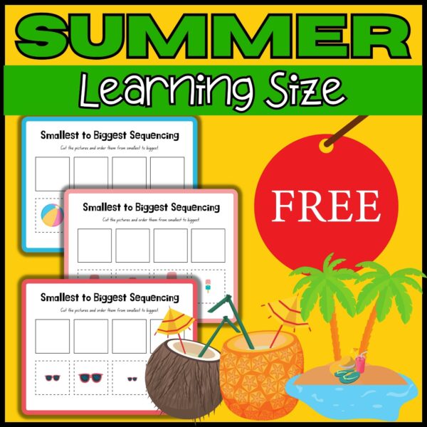 Summer Cut & Paste Things - FREE Summer-themed Learning Size - Fine ...