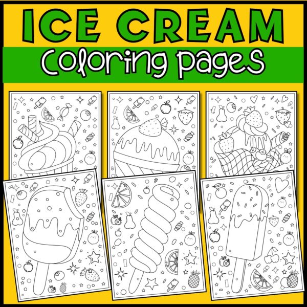Ice Cream Coloring Pages - Ice Cream and Popsicles Coloring Sheets ...