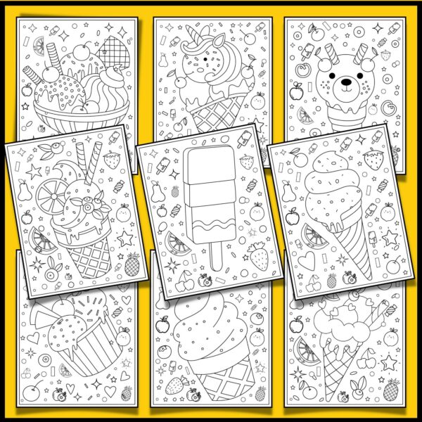 Ice Cream Coloring Pages - Ice Cream and Popsicles Coloring Sheets ...