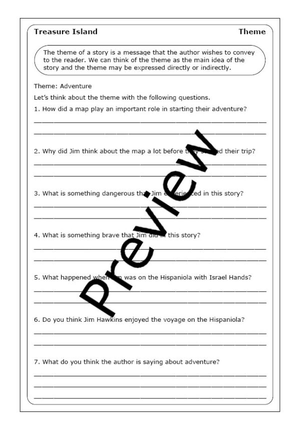 Robert Louis Stevenson "Treasure Island" worksheets | Made By Teachers