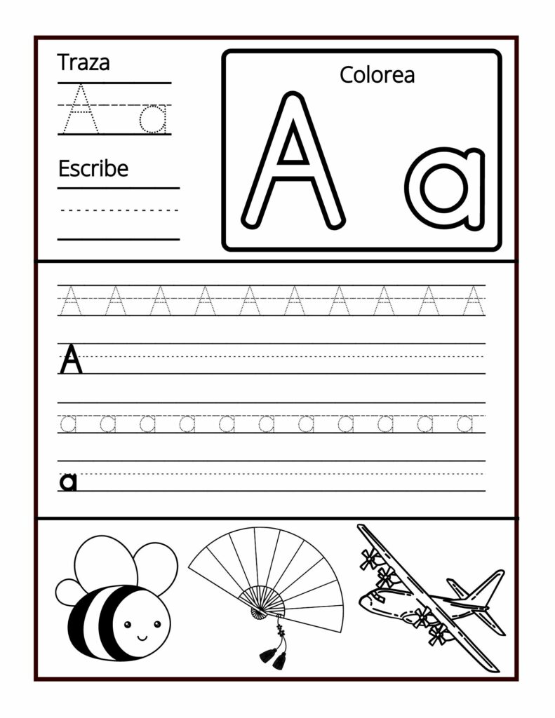 Fun Spanish ABC Worksheets for Kids: Trace, Write and Color | Made By ...