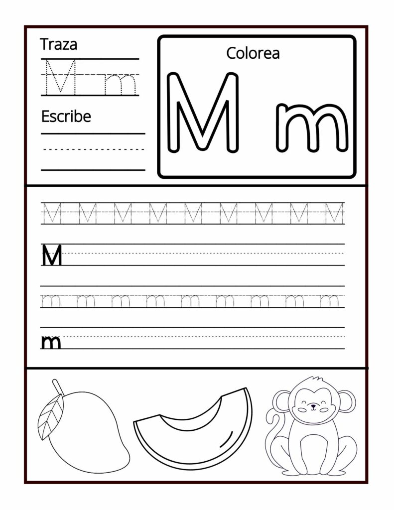 Fun Spanish ABC Worksheets for Kids: Trace, Write and Color | Made By ...