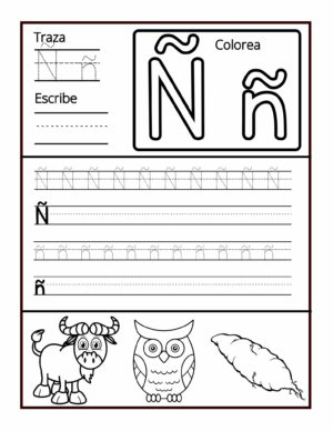 Fun Spanish ABC Worksheets for Kids: Trace, Write and Color | Made By ...