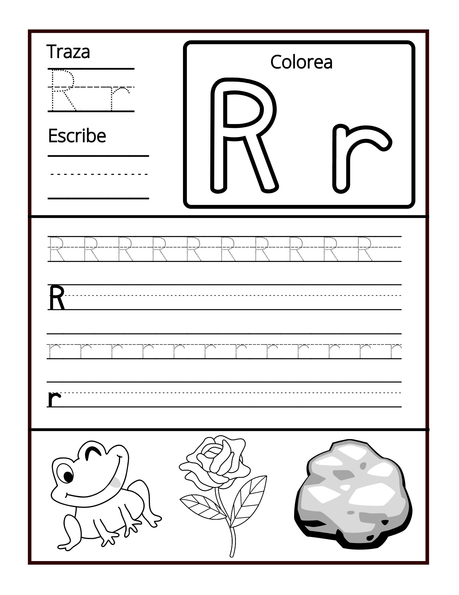 Fun Spanish ABC Worksheets for Kids: Trace, Write and Color | Made By ...
