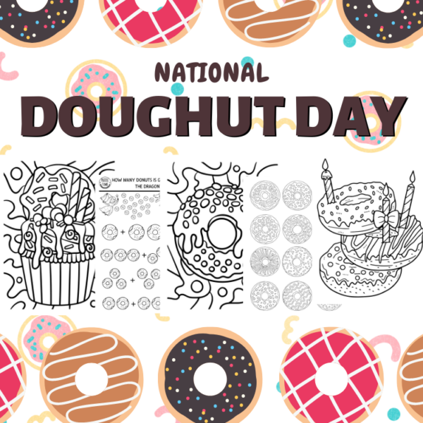 National Donut Day Coloring Pages | National Doughnut Day Coloring ...