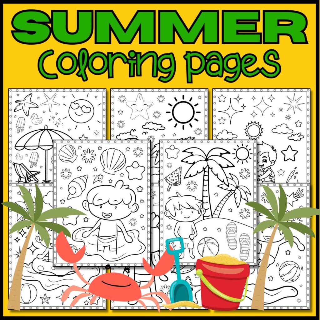 Summer Activities and Worksheets Pack: Coloring Pages, Bulletin Board ...